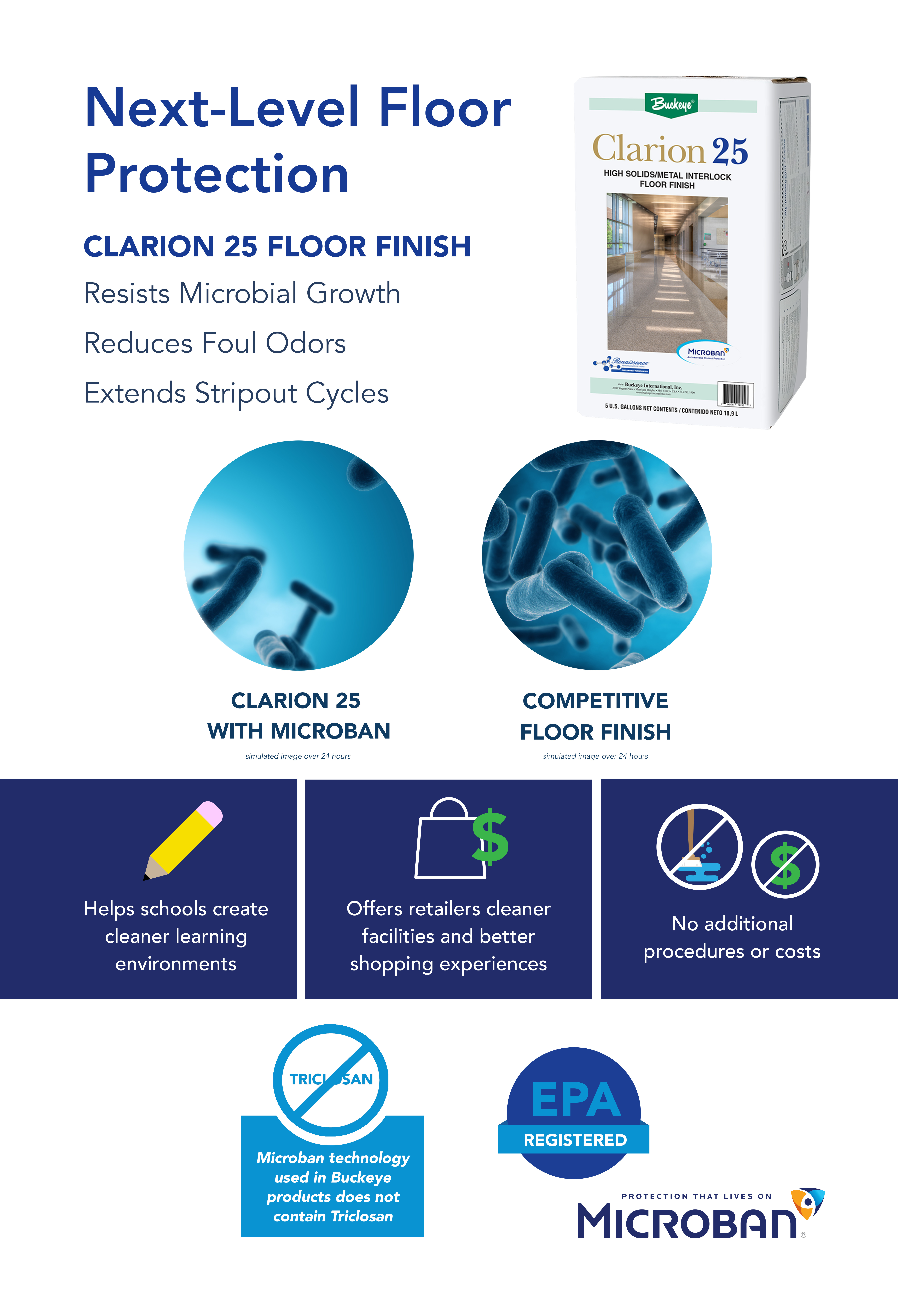 Buckeye® Launches Clarion 25 with Microban Technology at ISSA 2018 ...